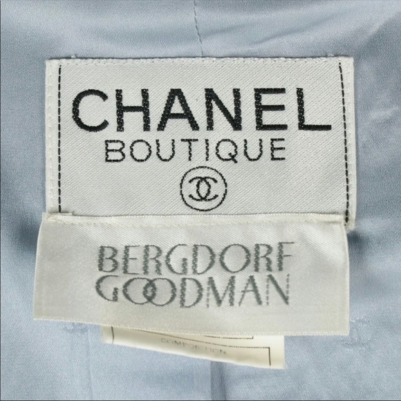 CHANEL | Jackets & Coats | Chanel Rare Vintage Baby Blue Boucle Jacket ...